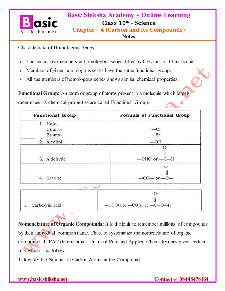 CBSE Class 10 Chapter 4 NCERT Science Notes