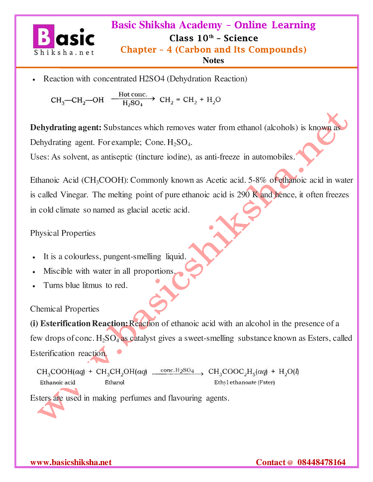 CBSE Class 10 Chapter 4 NCERT Science Notes
