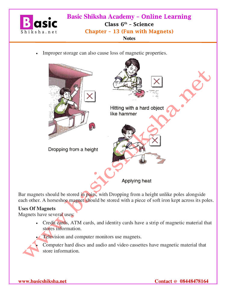 CBSE Class 6 Chapter 13 NCERT Notes