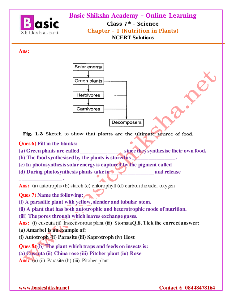 CBSE Class 7 Chapter 1 Science NCERT Questions Answers