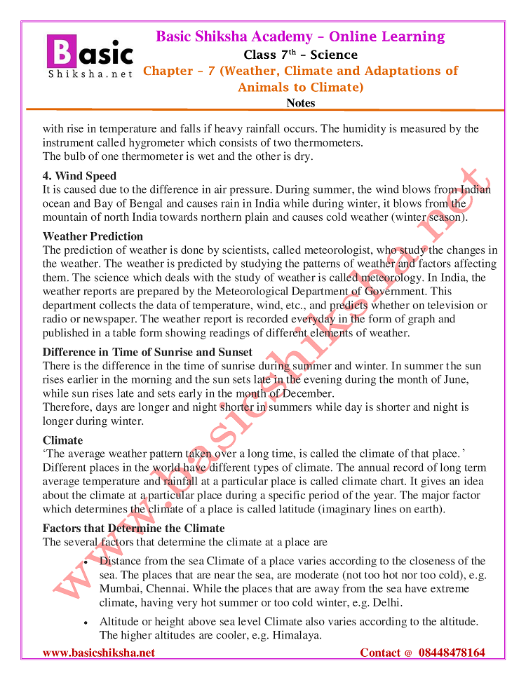 CBSE Class 7 Chapter 7 NCERT Notes
