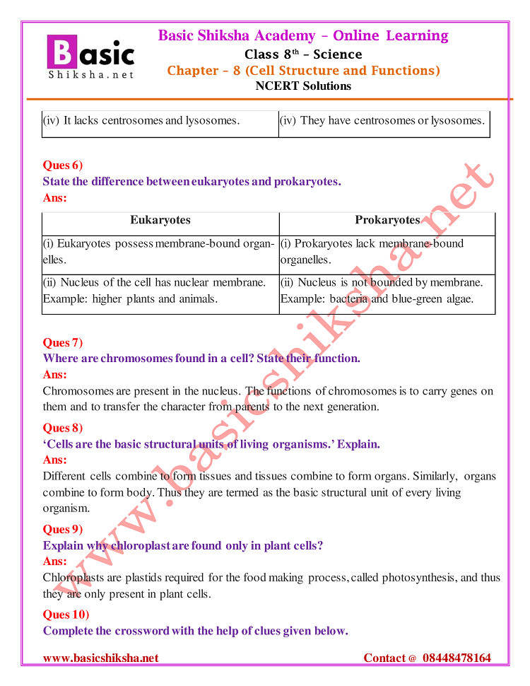 CBSE Class - 8 Chapter 8 NCERT Solutions