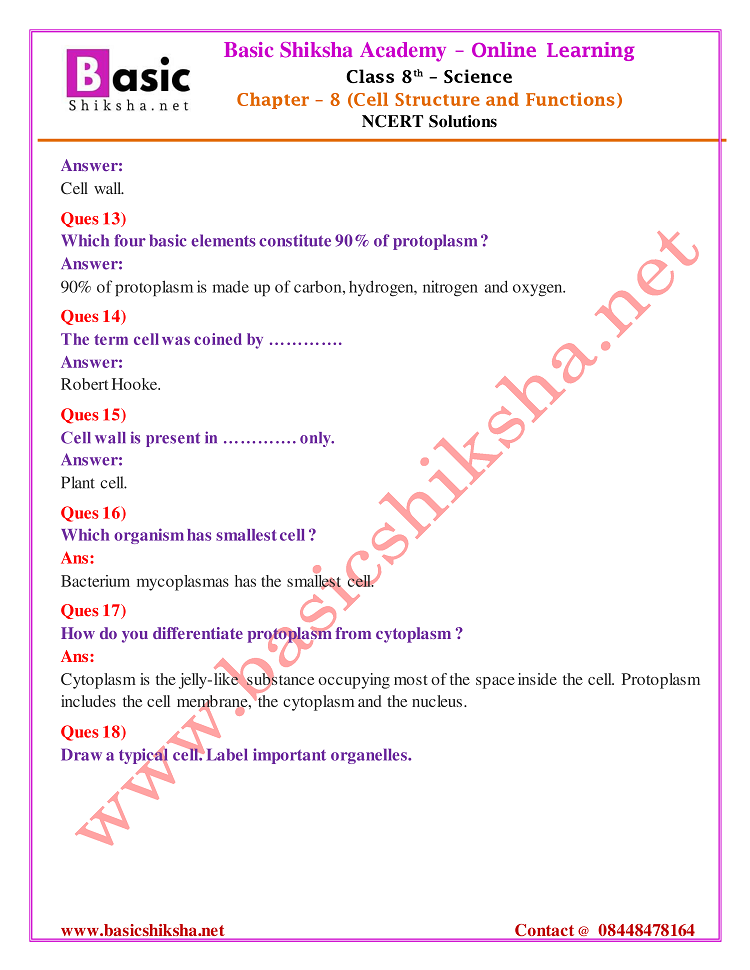 CBSE Class - 8 Chapter 8 NCERT Solutions