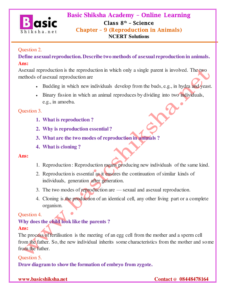 CBSE Class 8 Chapter 9 Science NCERT Questions Answers