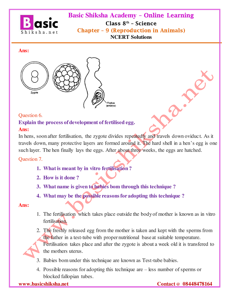 CBSE Class 8 Chapter 9 Science NCERT Questions Answers
