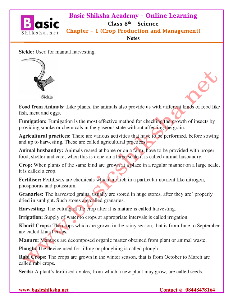 CBSE Class 8 Chapter 1 NCERT Notes